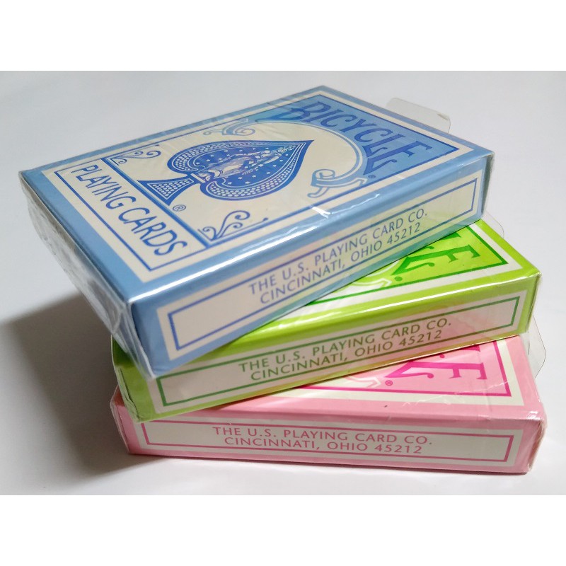 【USPCC撲克】USPCC Bicycle 粉藍/粉綠/粉紅背紋 Ohio舊廠 收藏 | 蝦皮購物