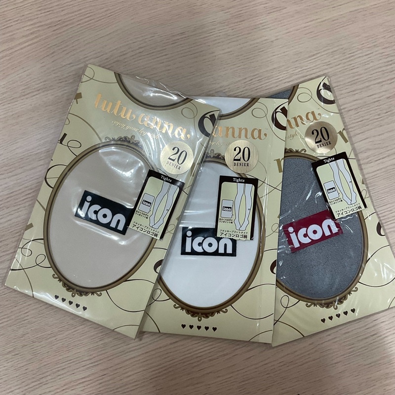 日本 tutuanna 現貨 絲襪 造型褲襪 20D 印花褲襪 icon 三色系列 灰色 白色 膚色 | 蝦皮購物