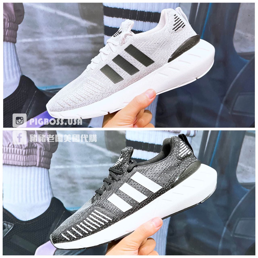 【豬豬老闆】ADIDAS SWIFT RUN 22 透氣 休閒 運動 慢跑鞋 女鞋 黑 GV7971 白灰 GV7969 | 蝦皮購物