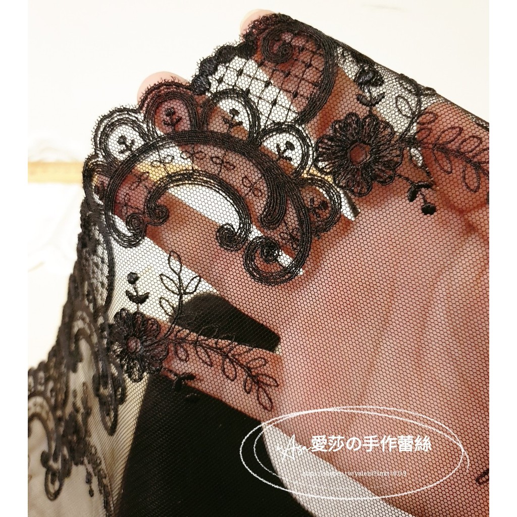 《iAsa愛莎の》手作材料 精品銀灰/粉膚色小車骨網紗刺繡蕾絲花邊diy服裝材料輔料寬20cm | 蝦皮購物