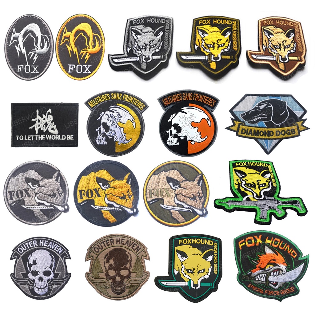 金屬齒輪實心 Foxhound Emblem Patch Fox Hound Uniform Patch Militar | 蝦皮購物