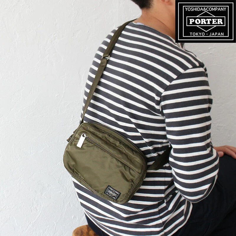 日本代購 日本製 PORTER FRAME SHOULDER BAG 光澤感尼龍小包 側背包 YOSHIDA & CO | 蝦皮購物