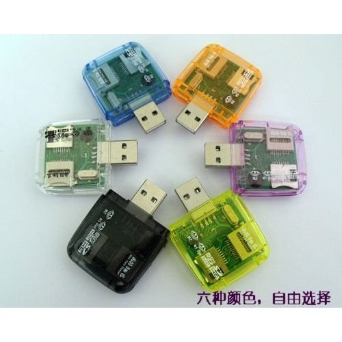 (完整包裝)USB2.0 水晶版多合一讀卡機/可讀SDHC/Micro SDHC/M2/MSPD | 蝦皮購物