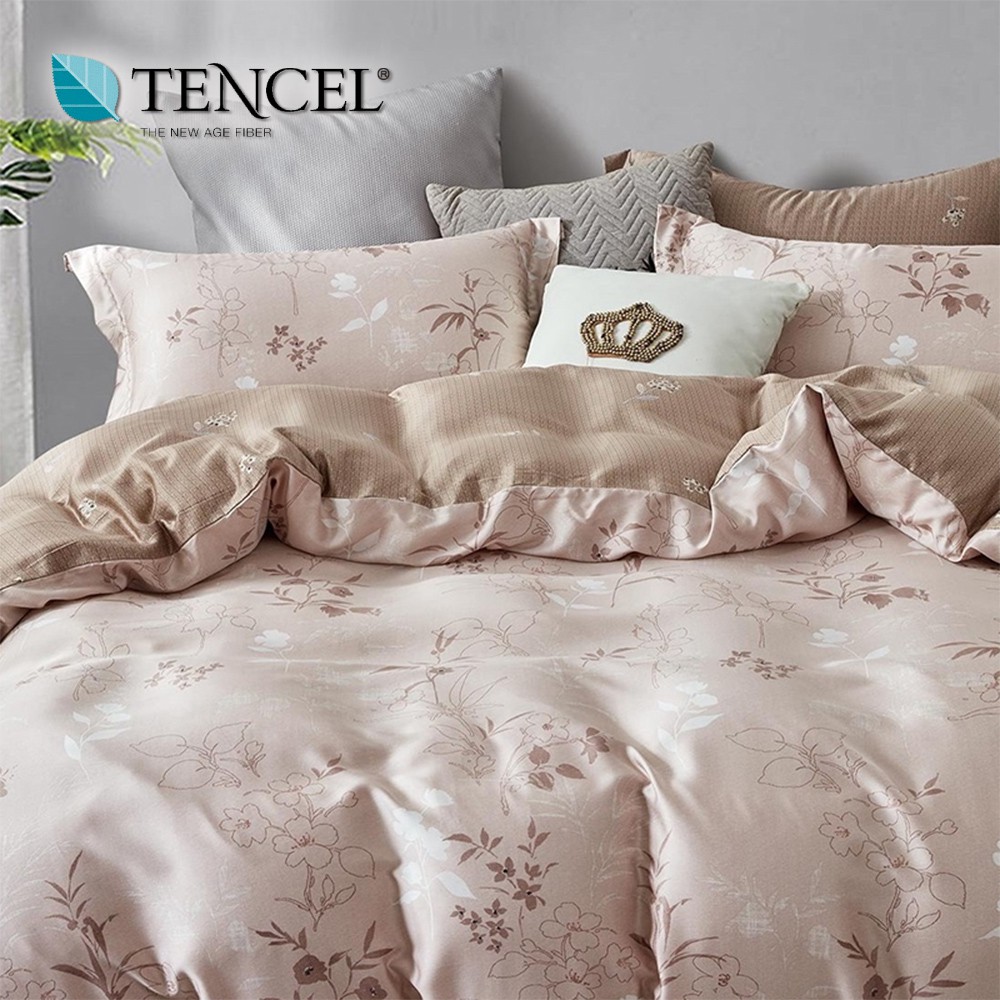 40支100%純天絲TENCEL【單人 雙人 加大 特大組合】規格可選 35公分 床包四件組 床罩七件組 嫣然 | 蝦皮購物