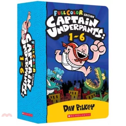 Captain Underpants: Color Edition Box Set (#1-6) (6本全彩平裝本)(附書盒)/Dav ...