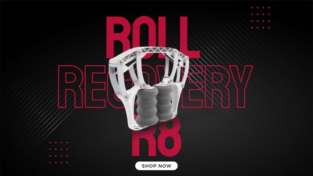 ROLL RECOVERY R8 plus手持筋膜滾筒（設有按摩力度調節轉盤）按摩器 放鬆 筋膜放鬆 滾筒 沾黏 | 蝦皮購物
