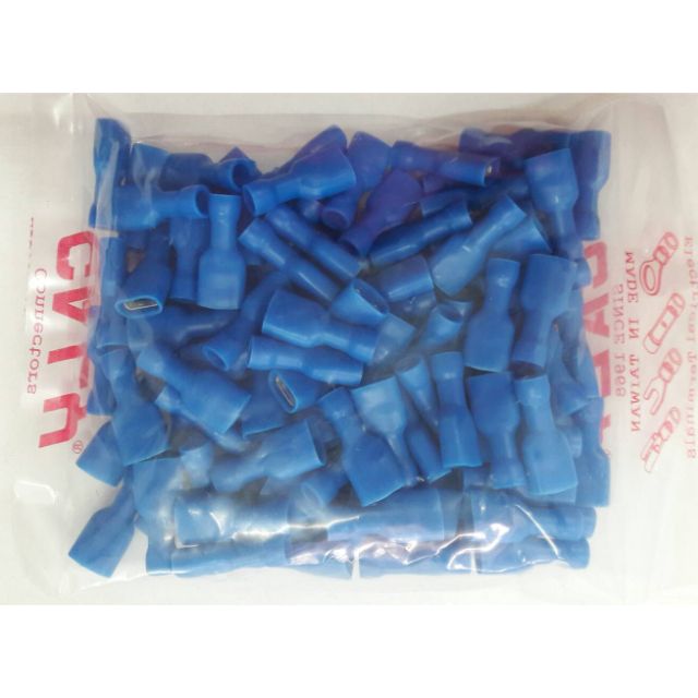 全絕緣母、公端子 藍PV 2-7A，紅PV 1.25-7A，FLN 2-7A旗型尼龍全絕緣端子 (100只) | 蝦皮購物