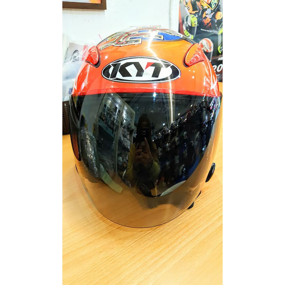 瀧澤部品 KYT 茶色 原廠鏡片 DJ VO 安全帽配件 淺茶片 備品 遮陽 抗UV 防刮 | 蝦皮購物