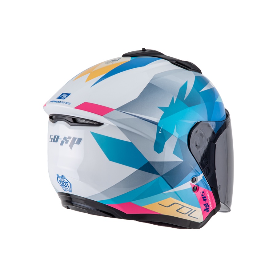 【SOL Helmets】SO-XP開放式安全帽 (獨角獸_白/藍) ｜ SOL安全帽官方商城 | 蝦皮購物