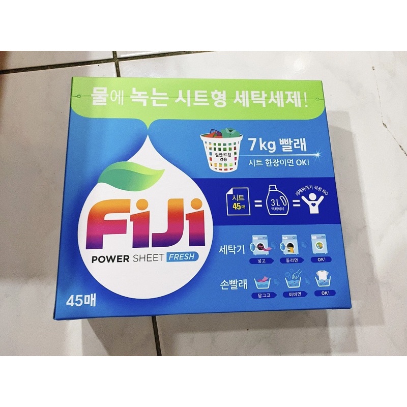 韓國LG FIJI 飛漬 一紙淨高效洗衣紙-45抽 薰衣草檸檬淡香味 | 蝦皮購物