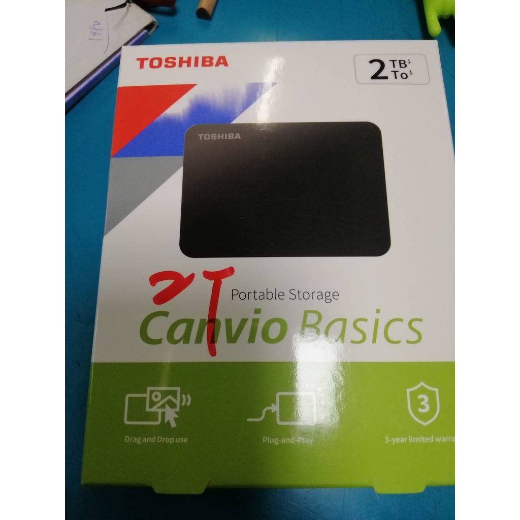 @電子街3C特賣會@全新 東芝 Toshiba Canvio Basics 2TB 2T 2.5吋 行動硬碟 | 蝦皮購物