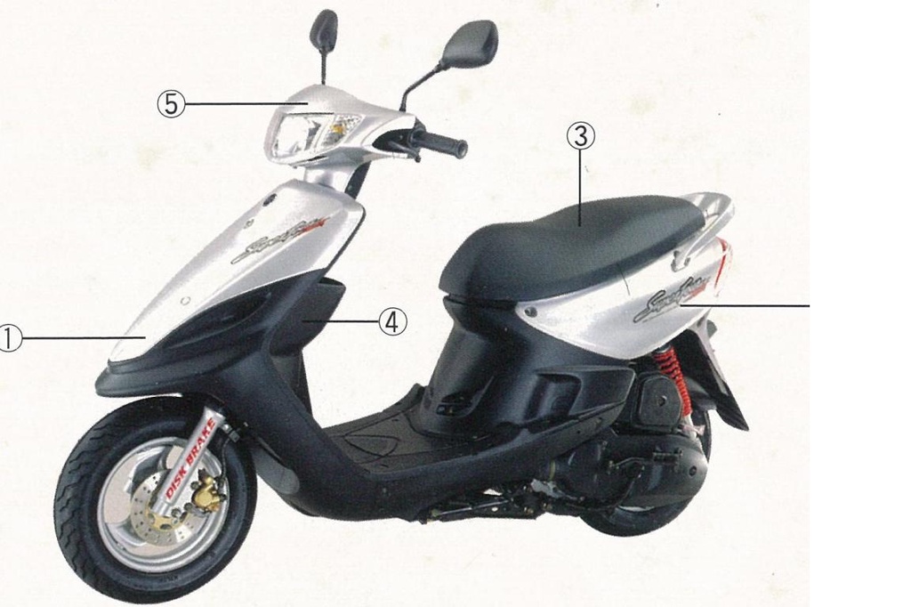 YAMAHA 原廠 JOG 100 透明 大燈與方向燈分開 左前方向燈 方向燈總成1 料號：5PD-H3310-10 | 蝦皮購物