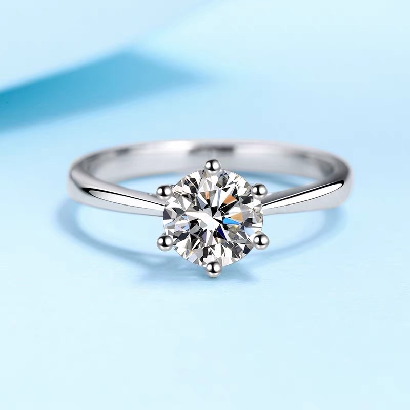 S925純銀 周家六爪 50分1克拉2克拉 進口GRA證書莫桑鑽 一證一腰碼秒過鑽筆 八心八箭 梅花切 王炸 | 蝦皮購物