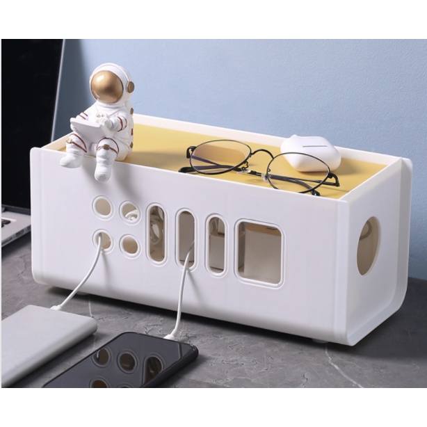 電線收納盒 電源插板電線盒 集線盒子 充電器收納盒 整理盒 排插收納盒 桌面插線板盒 電腦線整理盒 網路線收線盒 | 蝦皮購物