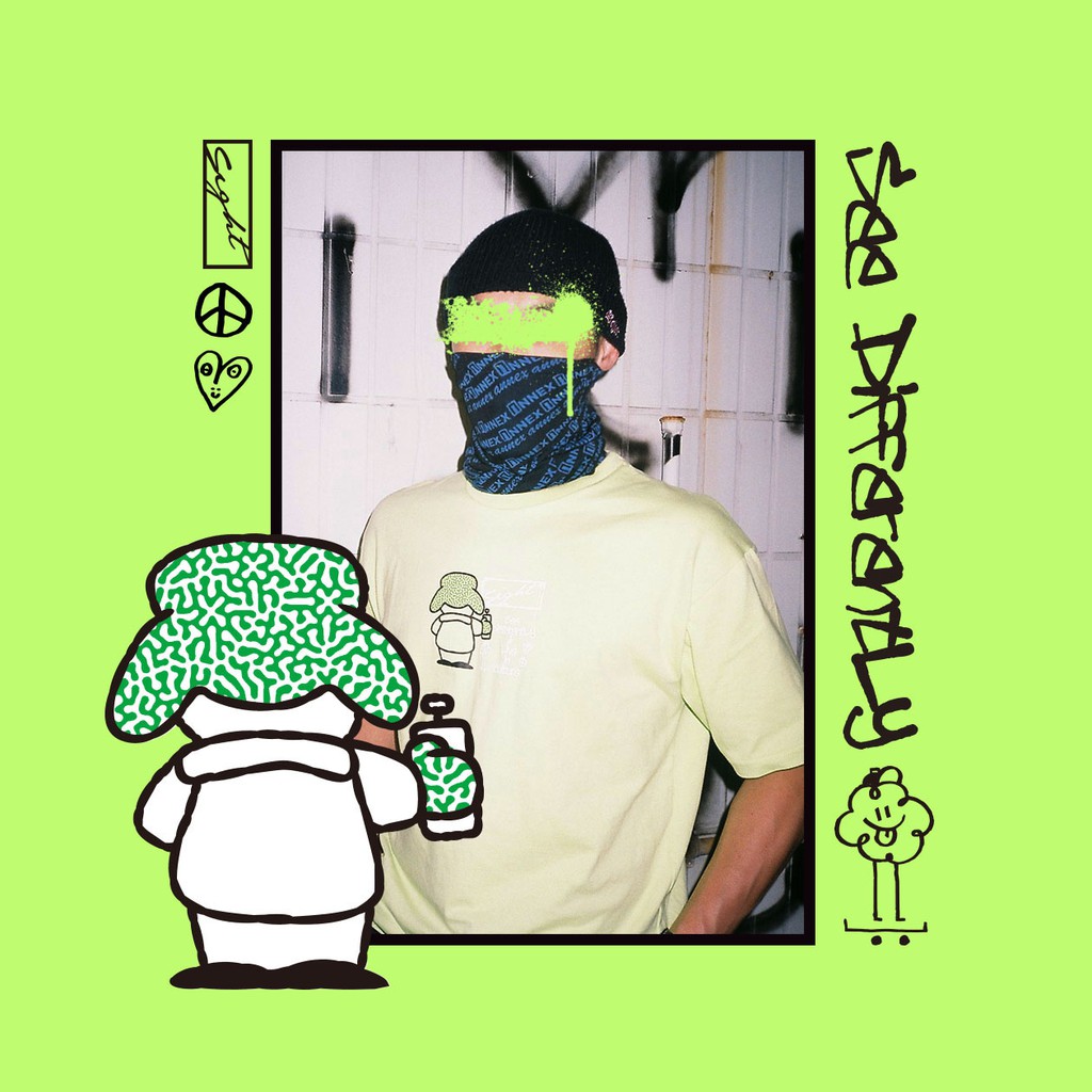 SIGHT Clothing - Street Tag 美版厚磅 Tee- 螢光綠 - 台灣日本英國獨家 | 蝦皮購物