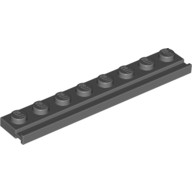 LEGO 樂高 4510 4210967 Plate 1X8 深灰色 附溝槽 軌道 薄板 薄片 | 蝦皮購物