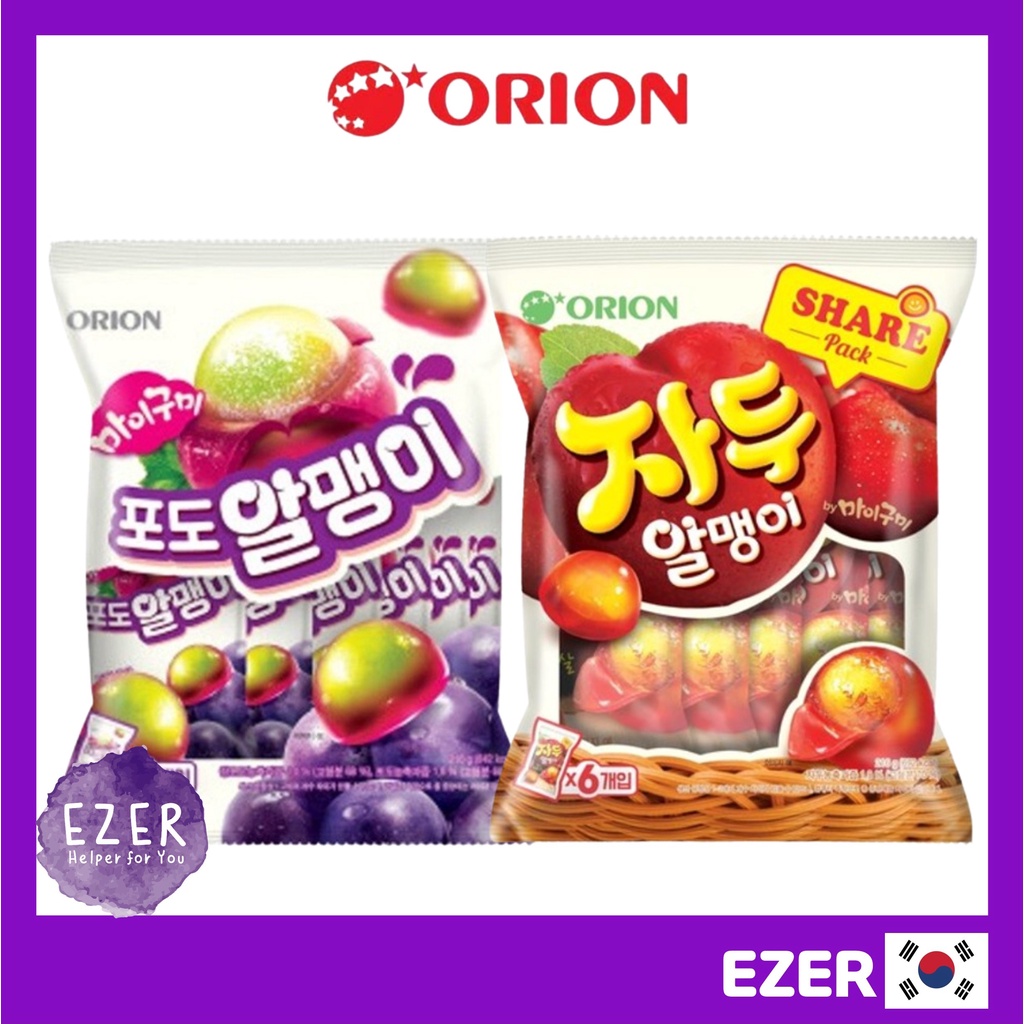[ORION 好麗友] 韓國 水果果凍 / 葡萄仁果凍 李子仁果凍 (36g x 6包 / 216g) | 蝦皮購物