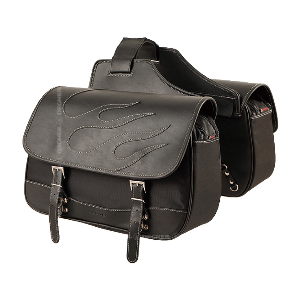 安信 | DEGNER 騎士包 NB-4FB 火焰馬鞍包 黑色 馬鞍袋 行李袋 哈雷 印地安 美式 凱旋 NB4FB | 蝦皮購物