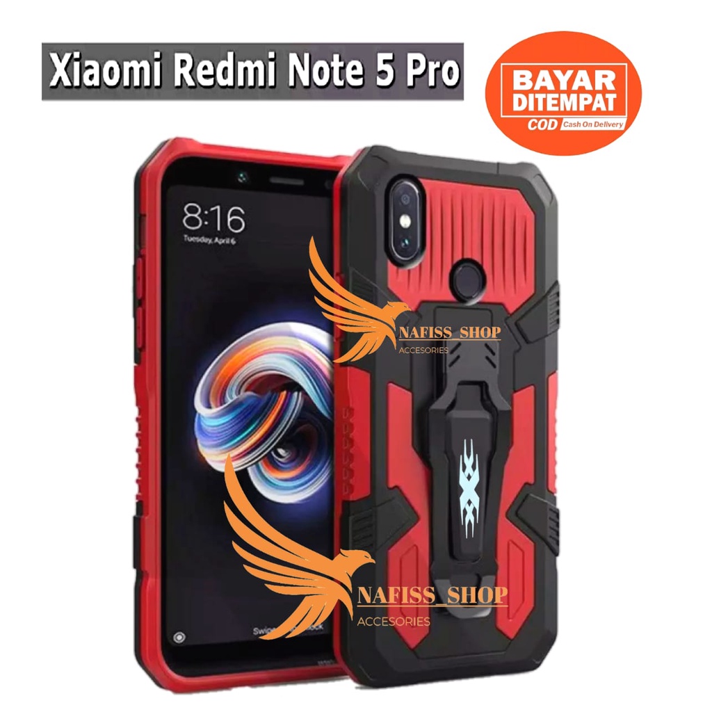 XIAOMI REDMI Case Robot 小米紅米 Note 5 5 Pro 全新硬殼皮帶夾機器人變壓器軟混合皮革 | 蝦皮購物