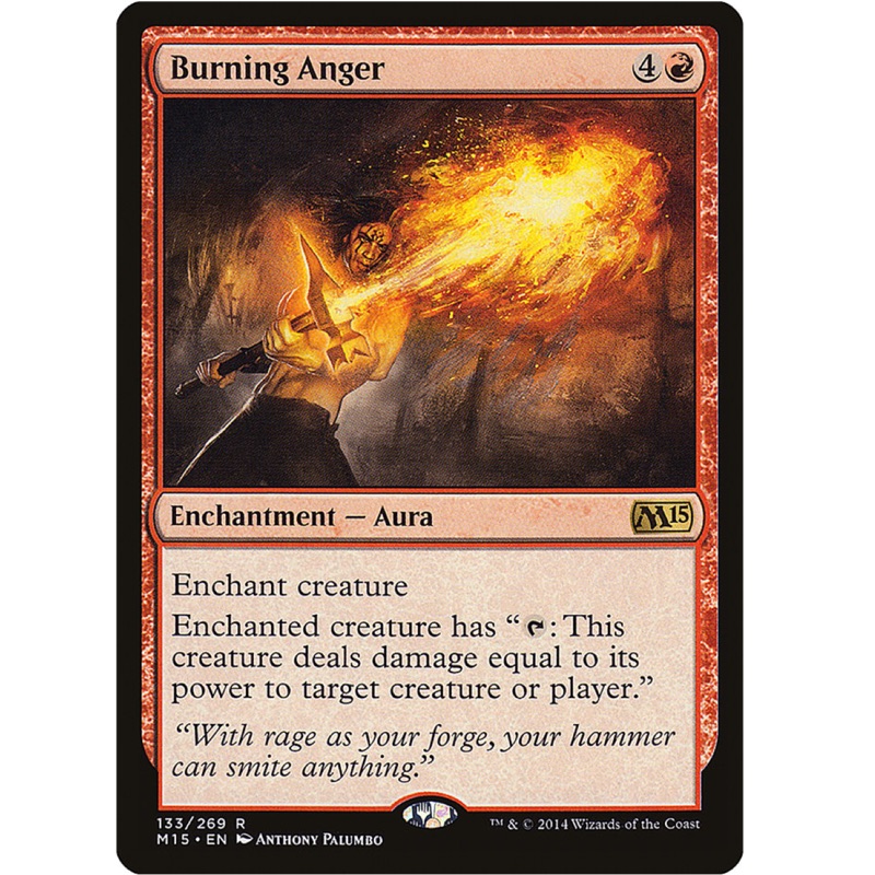 魔法風雲會 MTG 核心系列2015 [R] 怒氣成焰 Burning Anger | 蝦皮購物