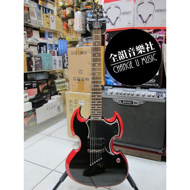 全韻音樂社 - Samick Jtr EV-10 SG型 紅黑色 帥氣型 電吉他 | 蝦皮購物