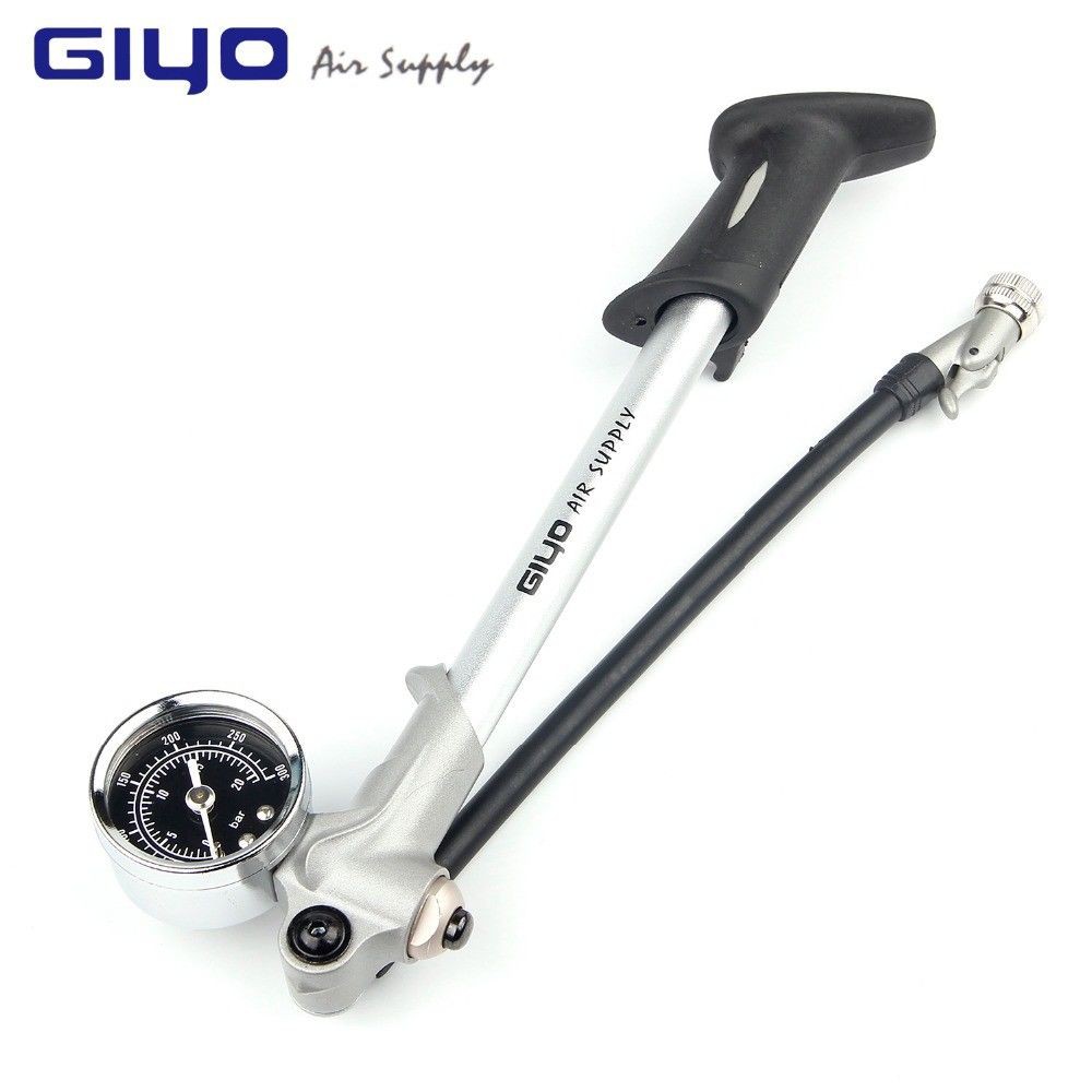GIYO 300PSI 自行車打氣筒 Na may Gauge 迷你打氣筒軟管充氣機 Schrader 自行車 Fiet | 蝦皮購物