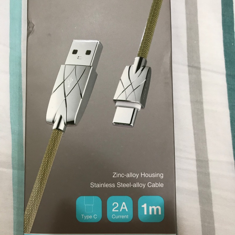 Rock space USB Type C 線-金色充電線 1m | 蝦皮購物