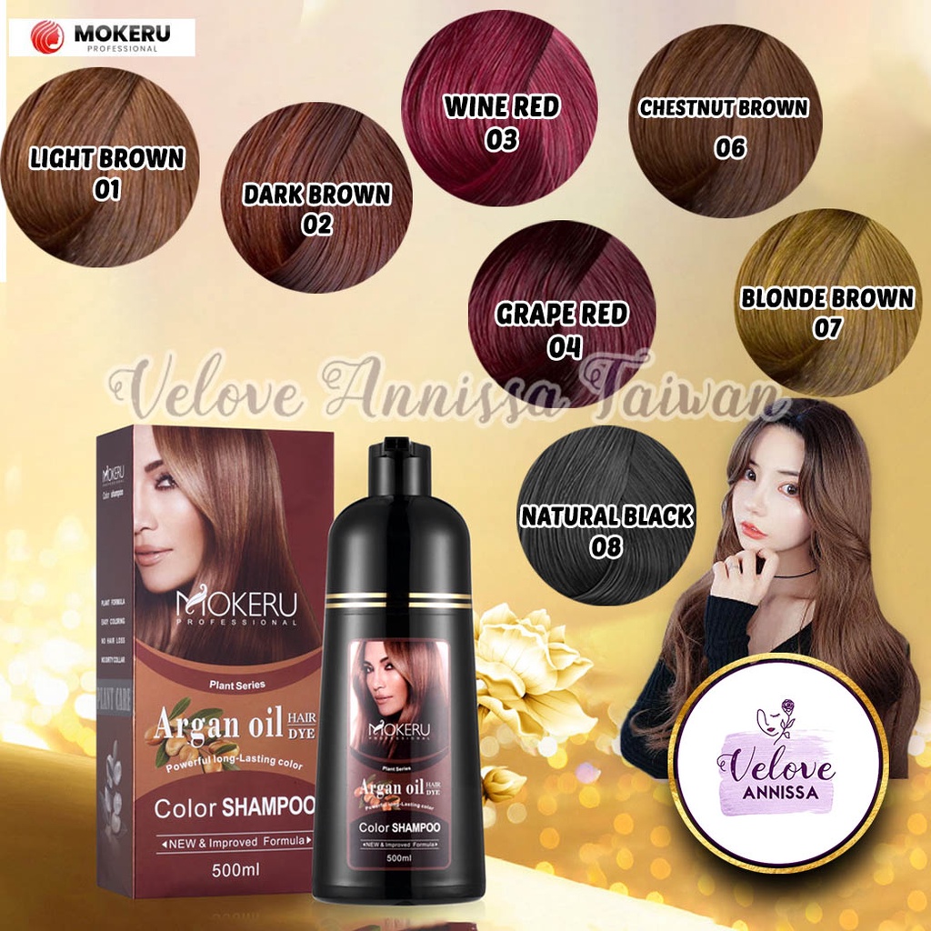 SHAMPOO PEWARNA MOKERU Sampo Uban Semir Shampo Warna 2in1 | 蝦皮購物