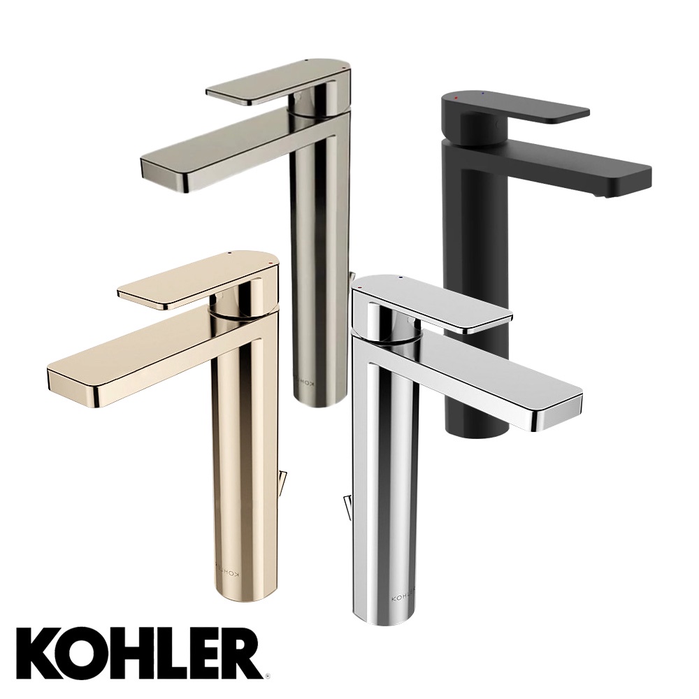 ⭐ 實體門市 KOHLER 23475T-4-CP 23475T-4-AF 23475T-4-BN 高腳龍頭 面盆龍頭 | 蝦皮購物