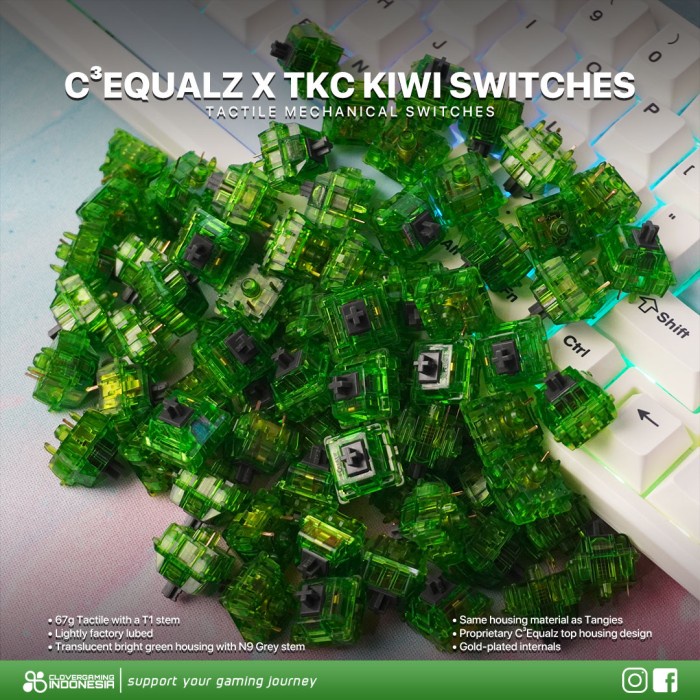 C3 Equalz Kiwi 輕觸開關 67g 用於機械鍵盤 | 蝦皮購物