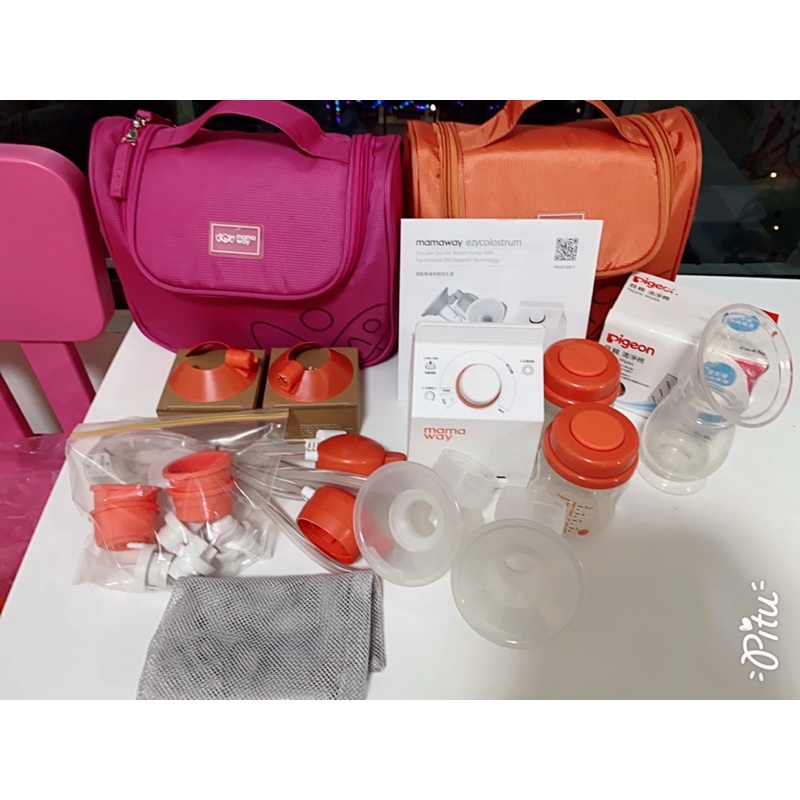 Mamaway電動雙邊熱敷吸乳器/擠乳器(A202210902)升級款 保固中 | 蝦皮購物