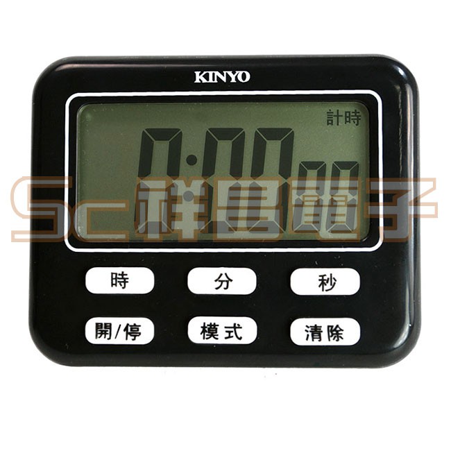 【祥昌電子】KINYO TC-10 電子式 計時器 數字鐘 時鐘 鬧鐘 大螢幕 可站立 背面磁鐵 廚房定時器 倒數器 | 蝦皮購物