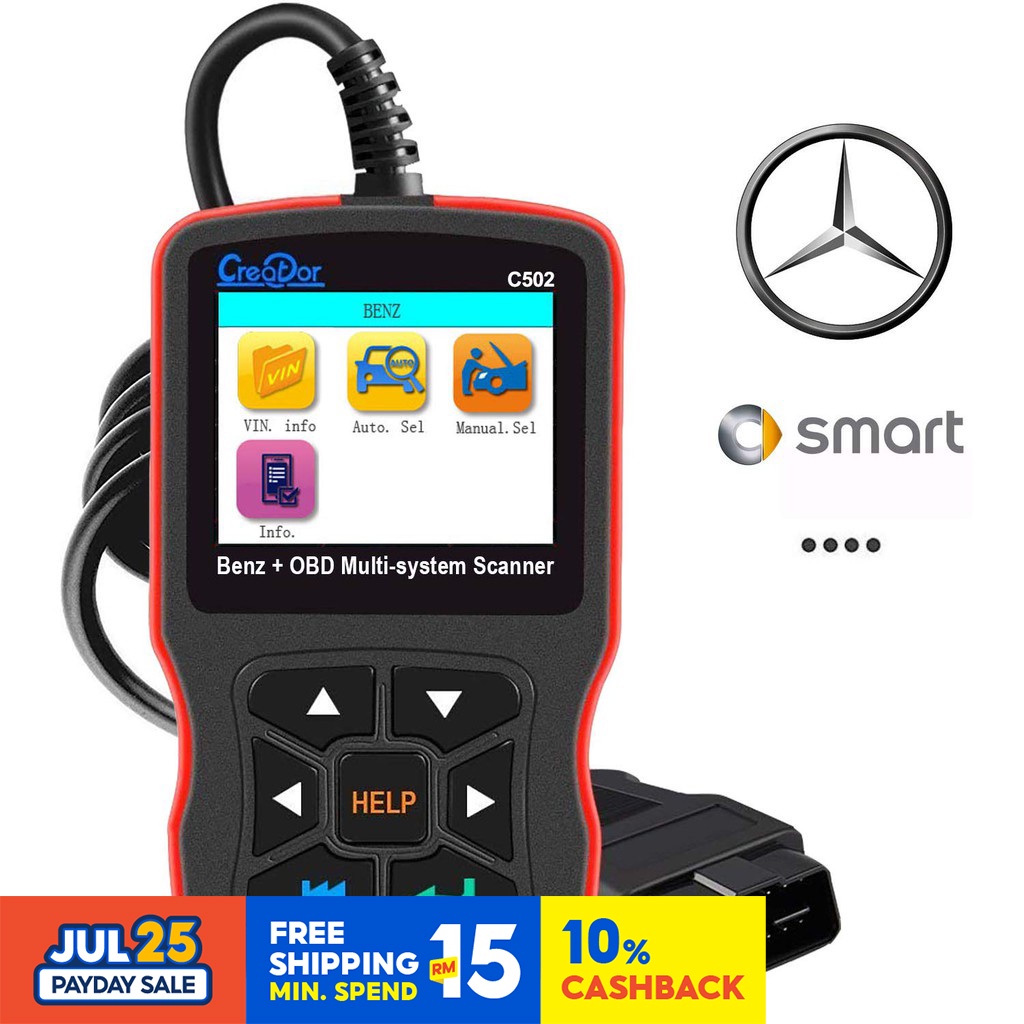 ⭐⭐⭐Creator C502 OBD 2 診斷工具全系統自動診斷掃描儀專業, 適用於奔馳 W212 OBD2 掃描儀 | 蝦皮購物