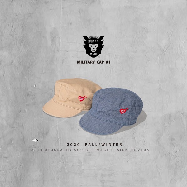 *ZEUS**ZEUS*HUMAN MADE® 2020AW MILITARY CAP #1/日本製x短帽簷軍帽x老帽 | 蝦皮購物