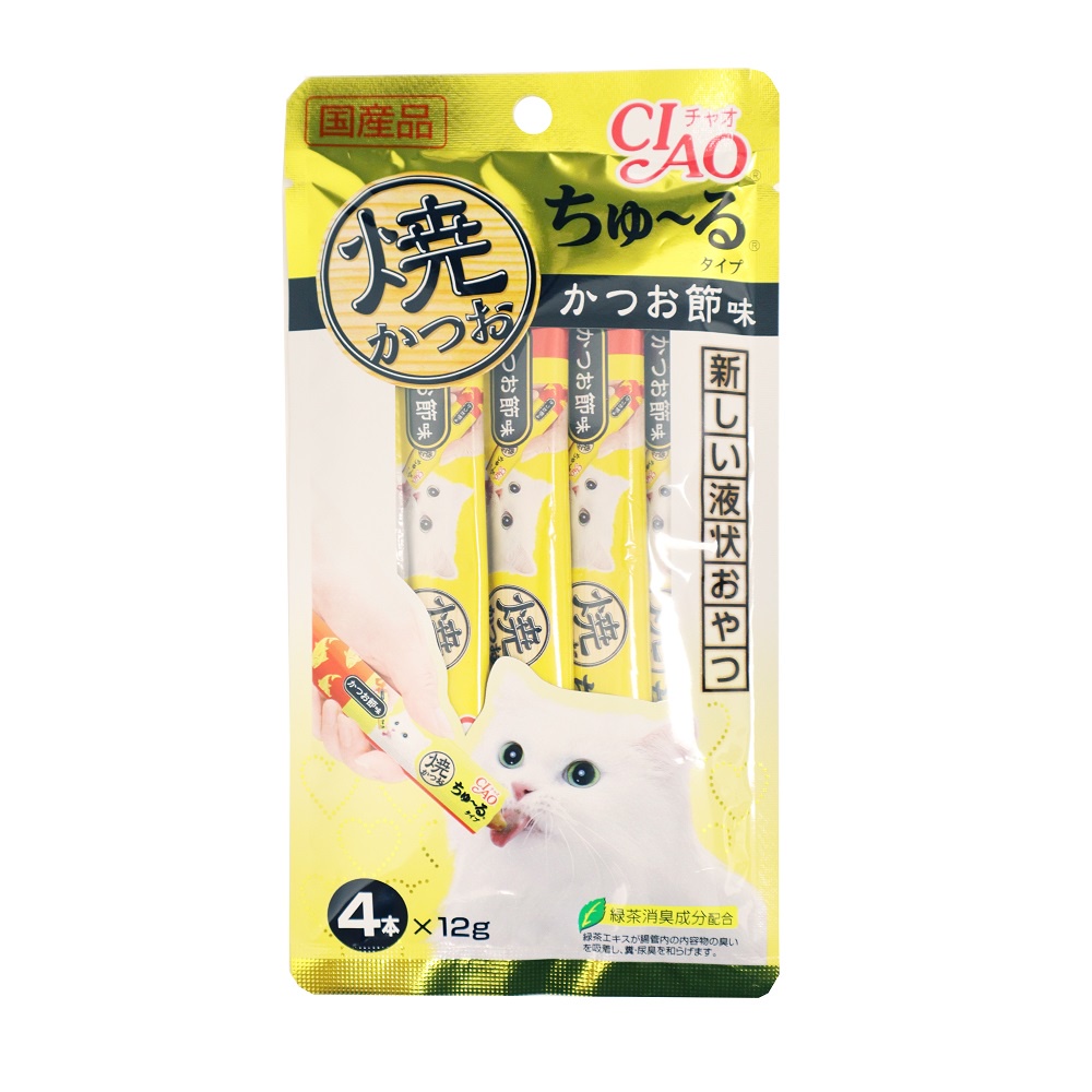 CIAO 啾嚕鰹魚燒肉泥(柴魚片味) 12g x4入【Donki日本唐吉訶德】 | 蝦皮購物
