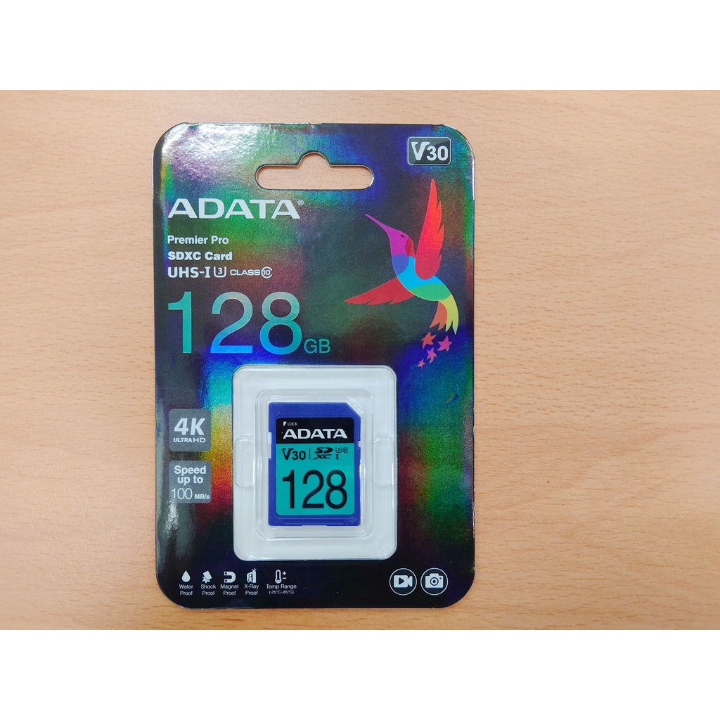 威剛 ADATA Premier Pro SDXC U3 V30 128GB 記憶卡 大卡 非microSD 全新未拆 | 蝦皮購物