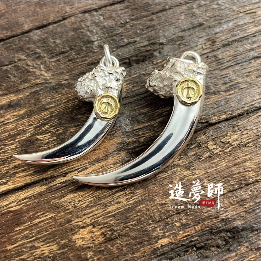 造夢師 手工訂製【Goro's高橋吾郎】【高端復刻】飛鳥點金印台鷹爪勾 S925純銀 鷹爪羽毛 銀爪 吊墜/項鍊/吊飾 | 蝦皮購物