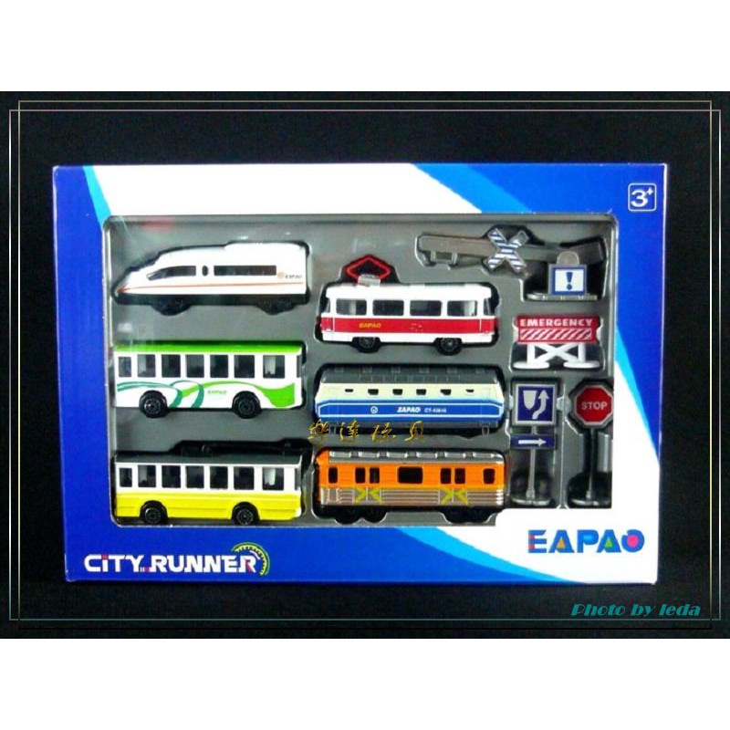 【樂達玩具】EAPAO 易保 CITY RUNNER【六入大眾運輸車隊】六入小車隊 高鐵 捷運 巴士 火車 #12816 | 蝦皮購物