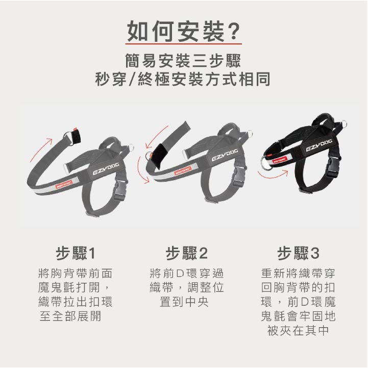 【澳洲EzyDog】前胸D環配件S~L 不易生鏽氧化 秒穿/終極胸背帶專用 代替項圈 輕鬆切換日常散步 抑制暴衝狗 | 蝦皮購物