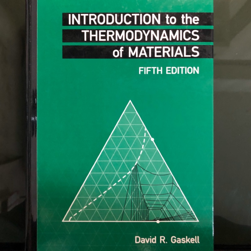 材料熱力學 原文書 二手書（第五版）（David R.Gaskell） | 蝦皮購物