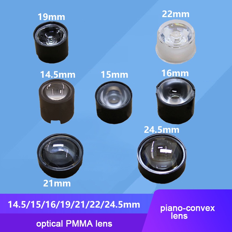 10個 LED 透鏡, 帶 14.5mm-24.5mm 支架, 用於 1W 3W 5W LED 二極管燈珠 | 蝦皮購物