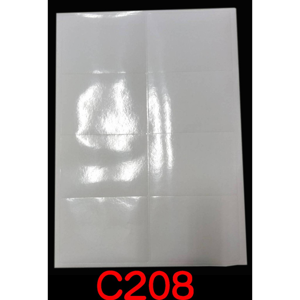 亮面 有切刀模 標籤貼紙 A4尺寸 只適用噴墨印表機 貼紙 (含稅) | 蝦皮購物