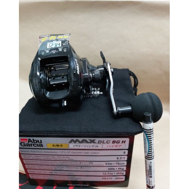 瑞典 ABU MAX DLC BG H-L 左手版 液晶螢幕 大龜捲線器 計米器捲線器 海釣 船釣 龍蝦 | 蝦皮購物