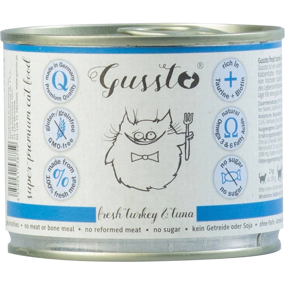 惡魔喵 GUSSTO 天然無穀主食罐/貓餐包/貓咪主食罐/無膠/有機/德國罐 85g/200g/400g | 蝦皮購物