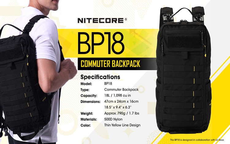 Nitecore BP18 18L 防水旅行背包多功能通勤徒步釣魚運動軍用背包 | 蝦皮購物