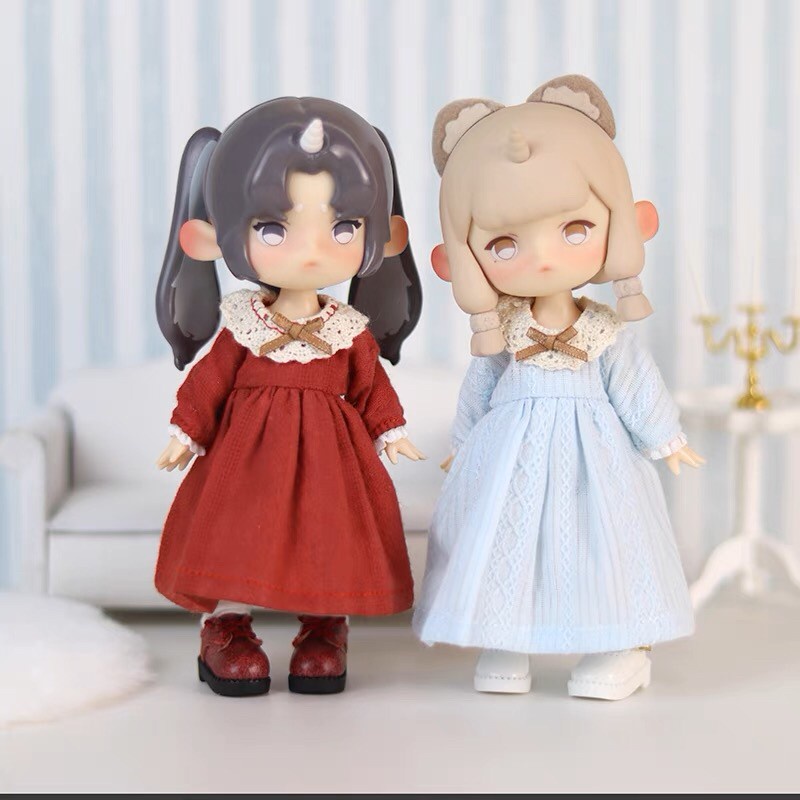 《現貨》【風閣】純色連身裙洋裝- ob11 黏土人 gsc ymy 12分娃 套裝 女裝 洋裝 連身裙 洋裝 純色 | 蝦皮購物