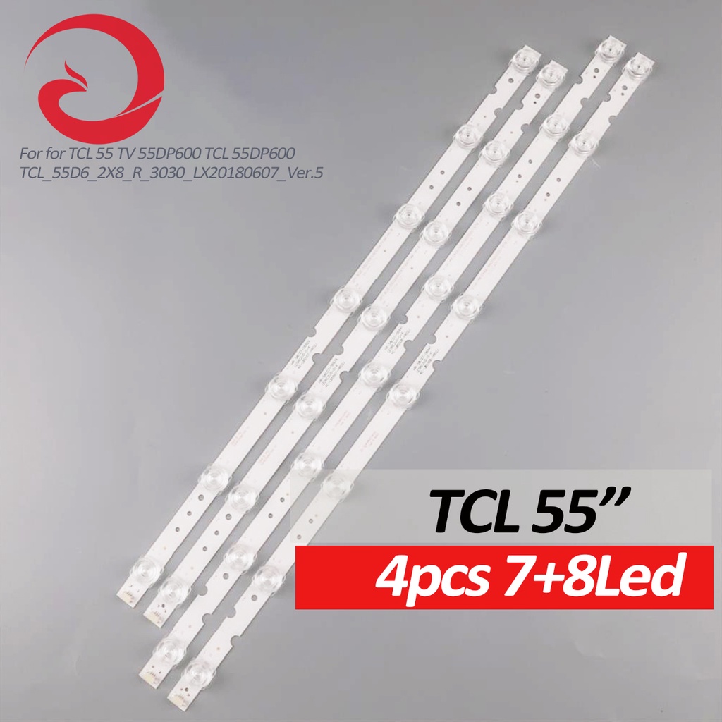 用於 TCL 55P65US 55U3800C 55P65 55D6 55F6 55L2 電視 Led 背光燈帶 4C- | 蝦皮購物