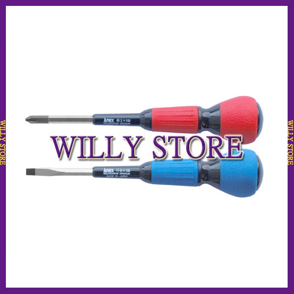 【WILLY STORE】日本安耐適 ANEX No.3700 十字一字 強力六角軸螺絲起子 電工起子 絕緣起子 | 蝦皮購物