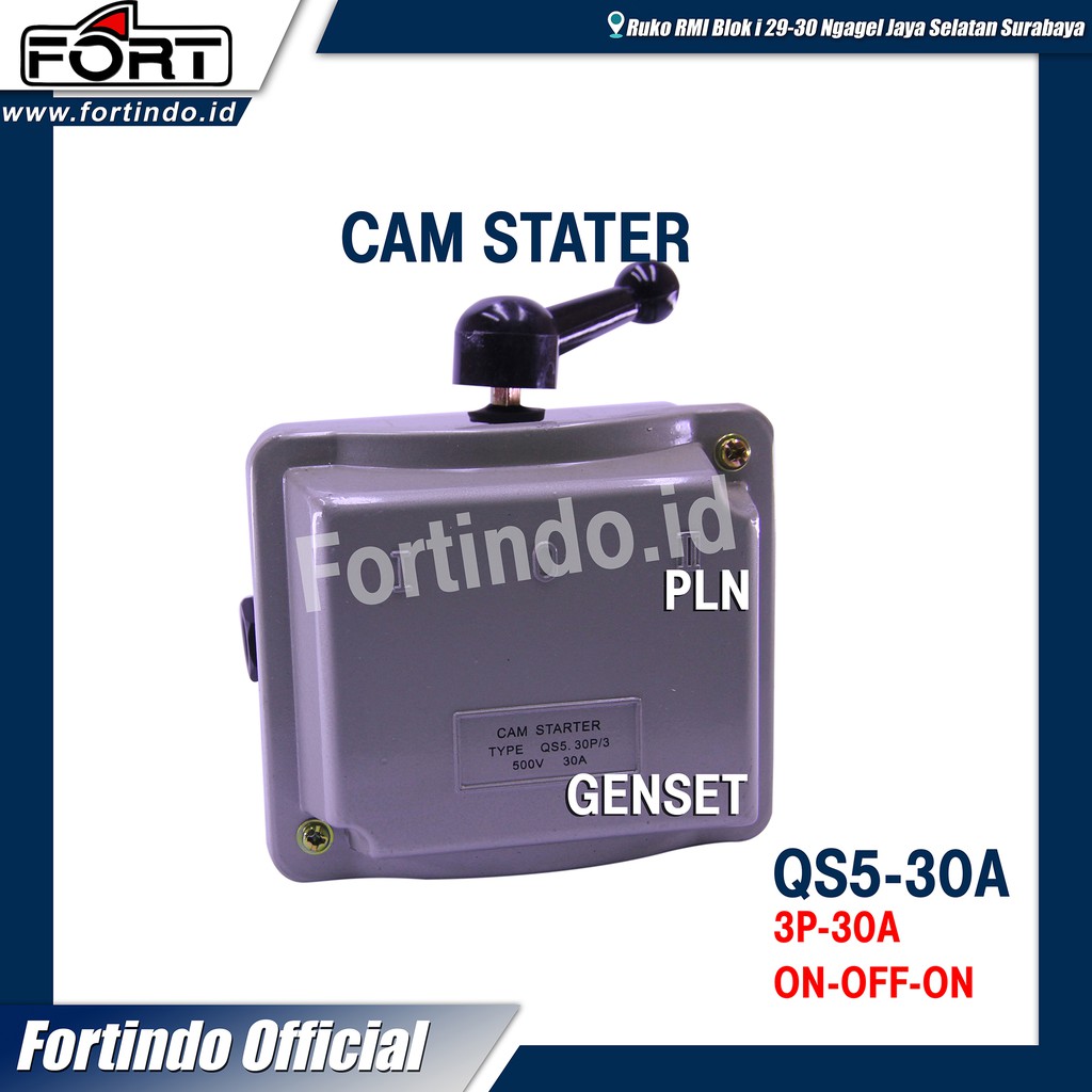 凸輪開關 QS5-30A 30A 3 極歐姆 Dol 啟動開關 ON-OFF-ON PLN GENSET FORT | 蝦皮購物