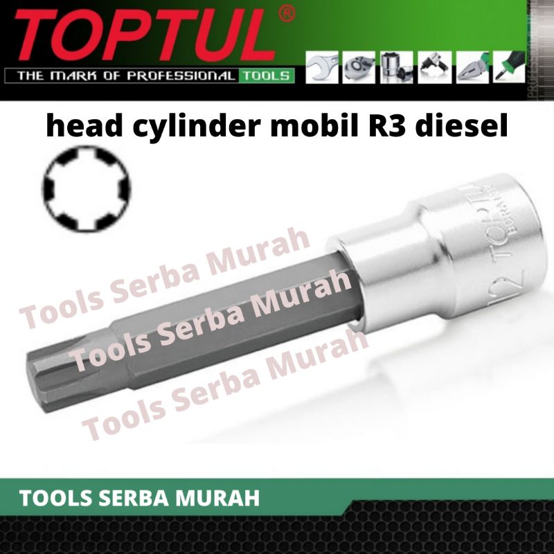 M12 RIBE BIT SOCKET SEGI 6 開口頭氣缸汽車 R3 柴油 Toptul BCRA1612 | 蝦皮購物